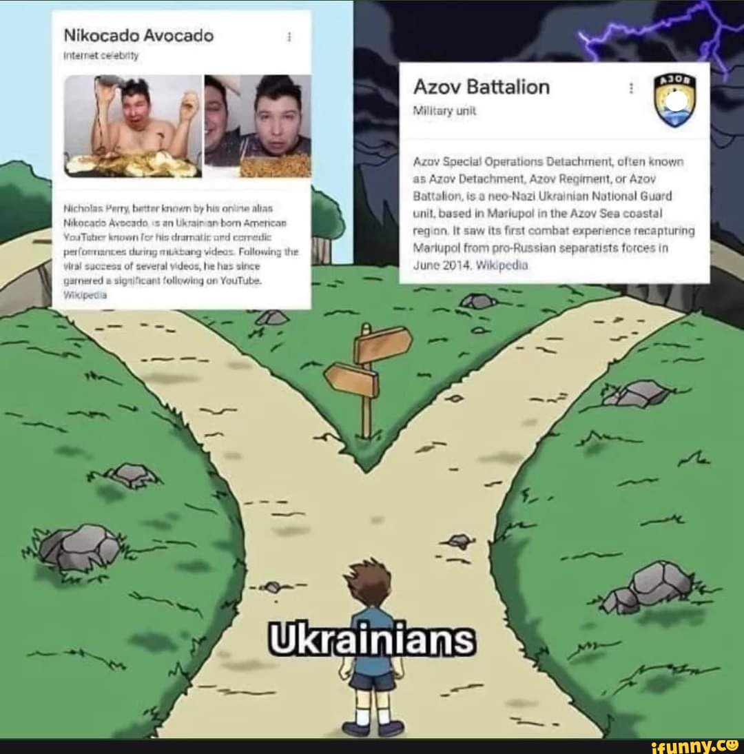 Nikocado Avocado Internet Azov Battalion Mili unit Azov Specia ...