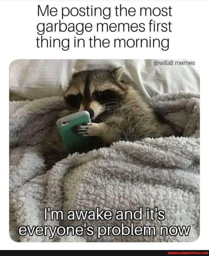 Me posting the most garbage memes first thing in the morning owillatt ...