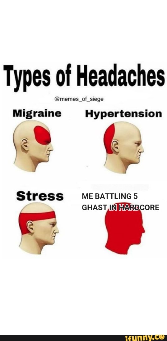 Types of Headaches @memes_of_siege Migraine Hypertension StresS ...