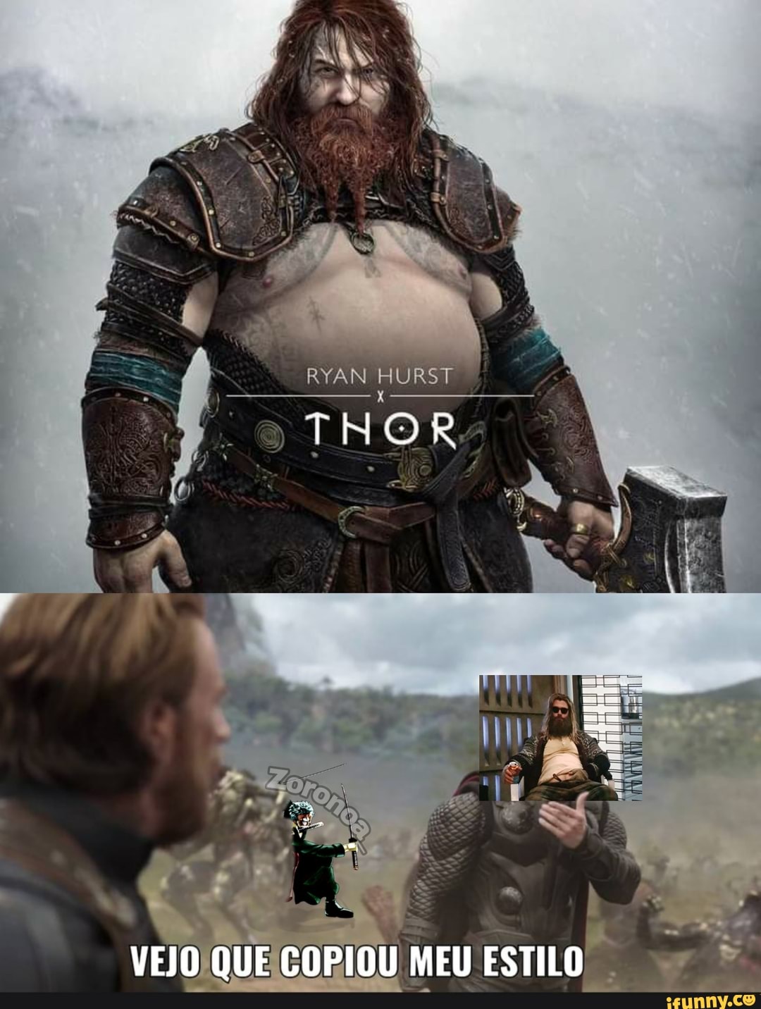 RYAN HURST THOR VEJO QUE COPIOU MEU ESTILO - iFunny