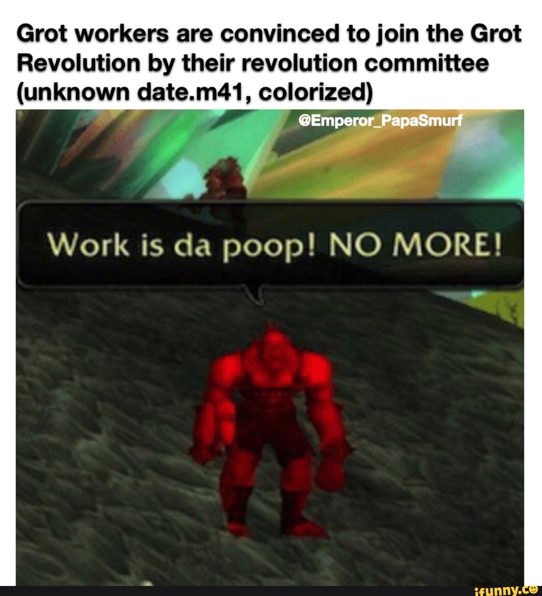 Grot workers are convinced to join the Grot Revolution by their ...