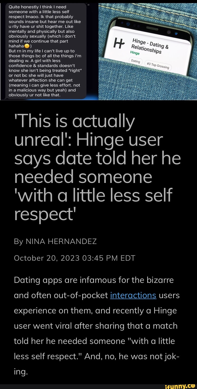 Hinge memes. Best Collection of funny Hinge pictures on iFunny