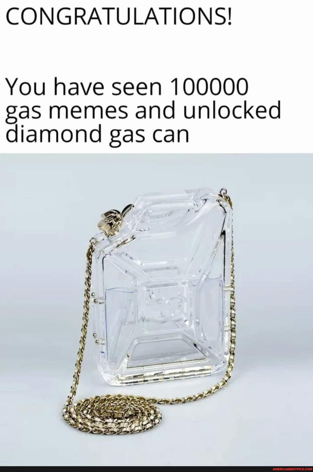 CONGRATULATIONS! You have seen 100000 gas memes and unlocked diamond ...