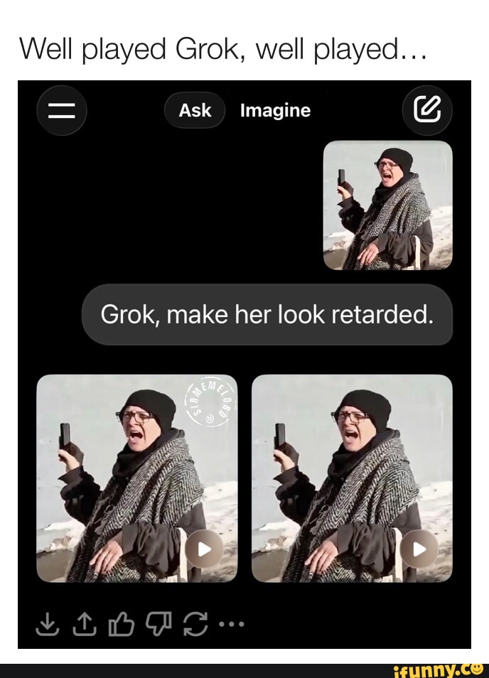 Well played Grok, well played... Ask Imagine Grok, make her look ...