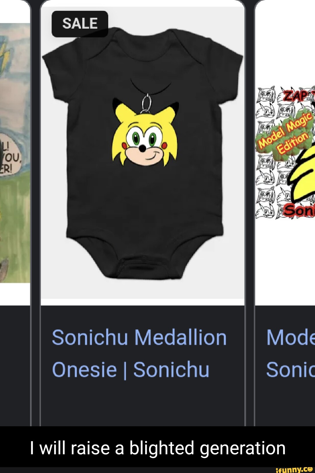 SAUE Sonichu Medallion Mode Onesie I Sonichu Sonic I will raise a ...