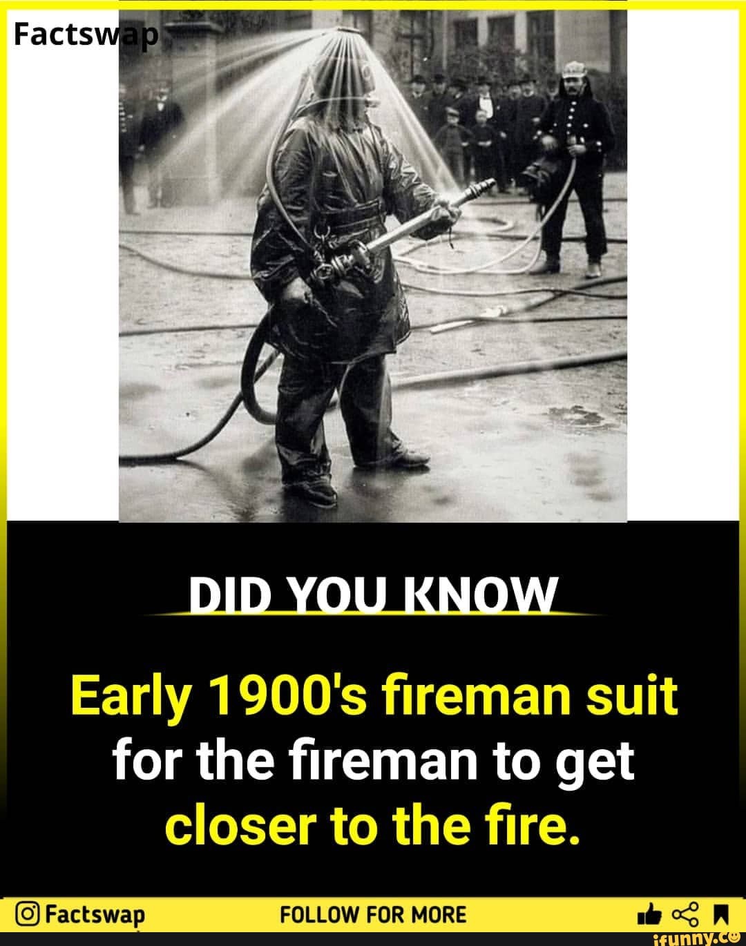 Factsm DID YOU KNOW Early 1900's fireman suit for the fireman to get ...