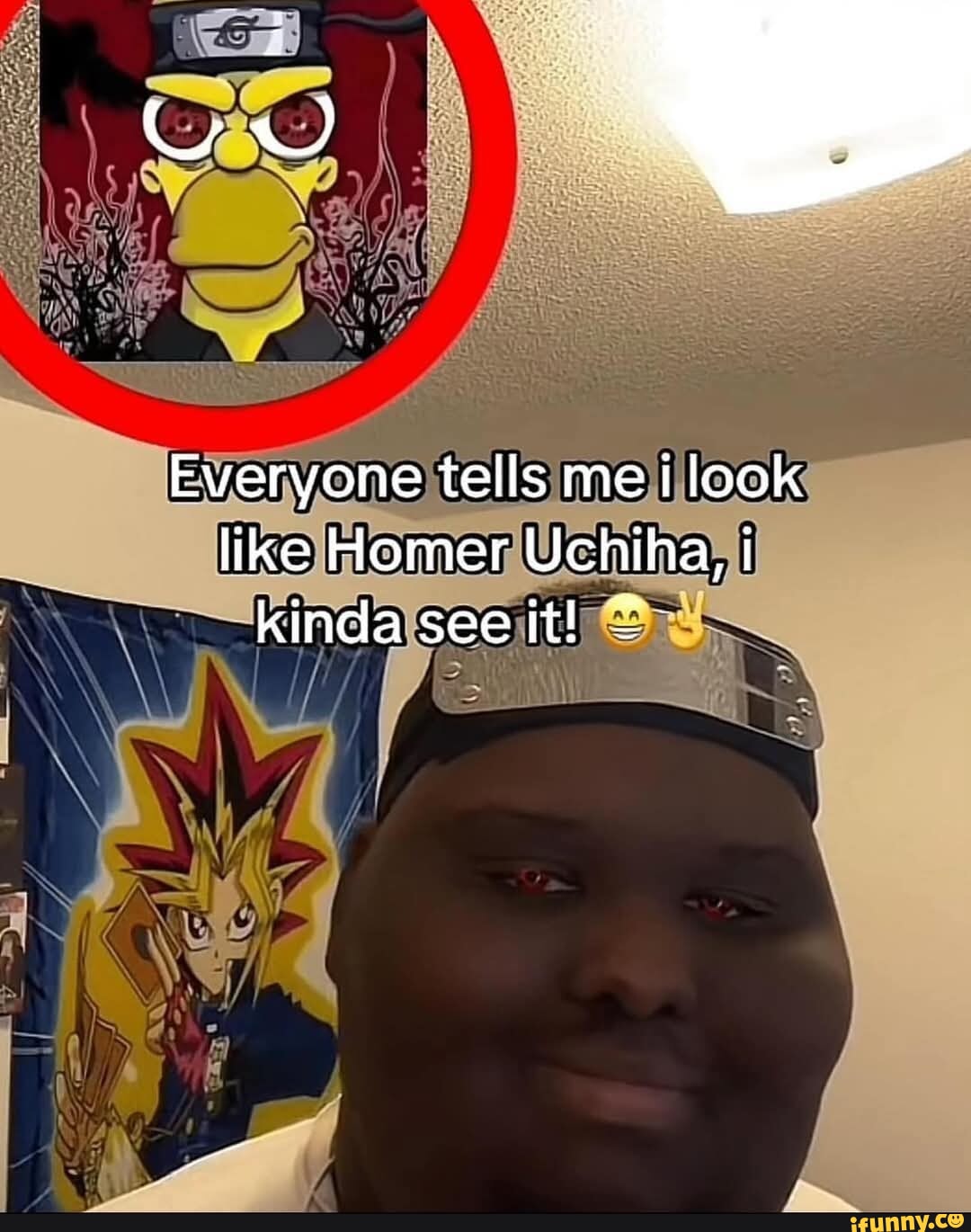 Everyone tells me look like Homer Uchiha, i kinda see it! - iFunny