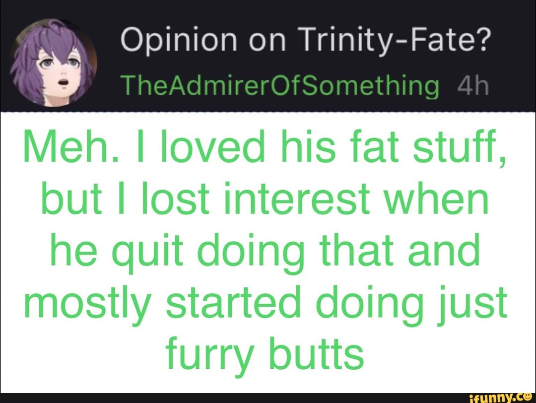 Trinityfate memes. Best Collection of funny Trinityfate pictures on iFunny