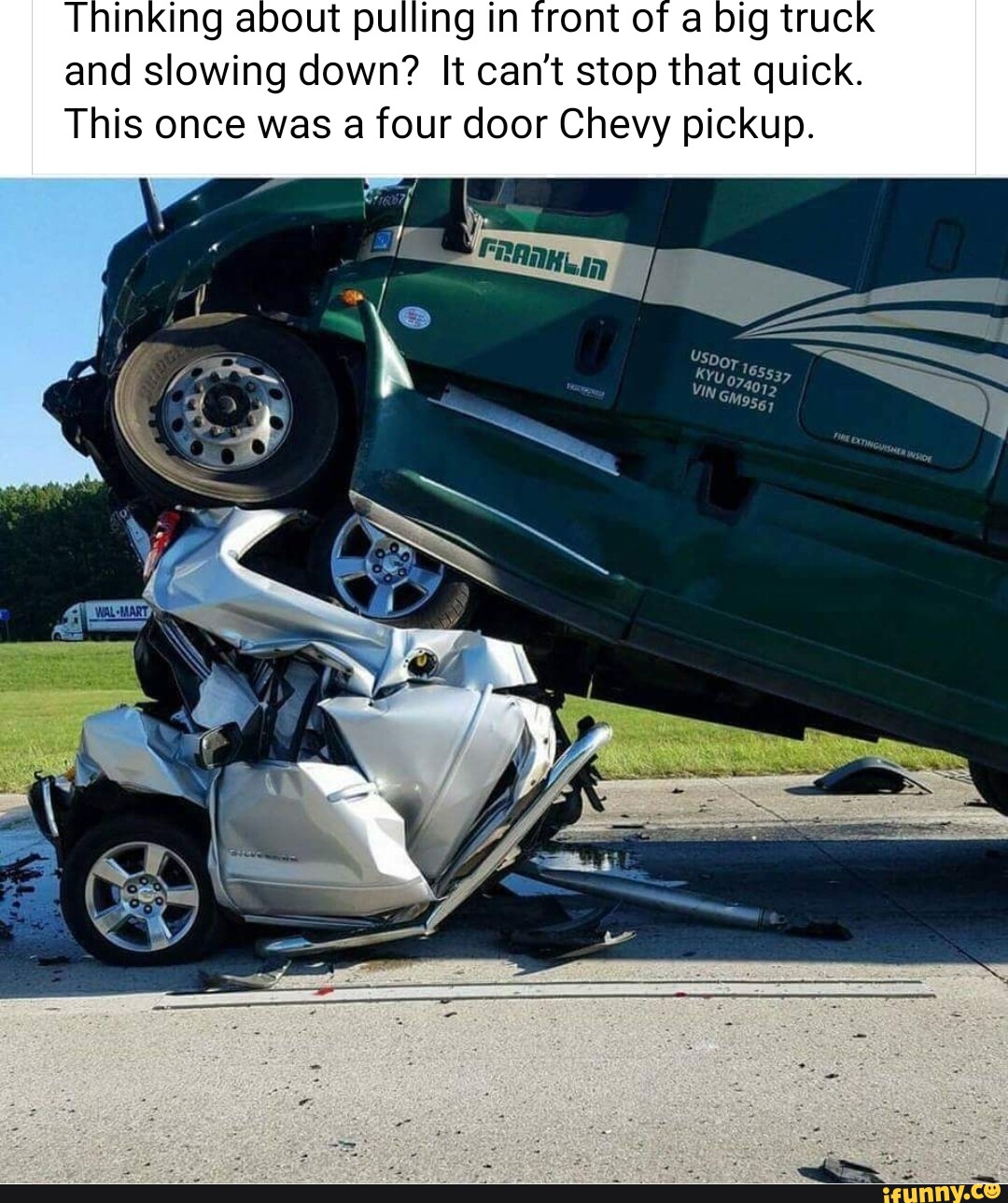 Thinking about pulling in front of a big truck and slowing down? It can ...