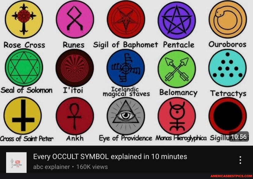 Rose_Cross Runes Sigil of Baphomet Pentacle Ouroboros Seal of Solomon L ...