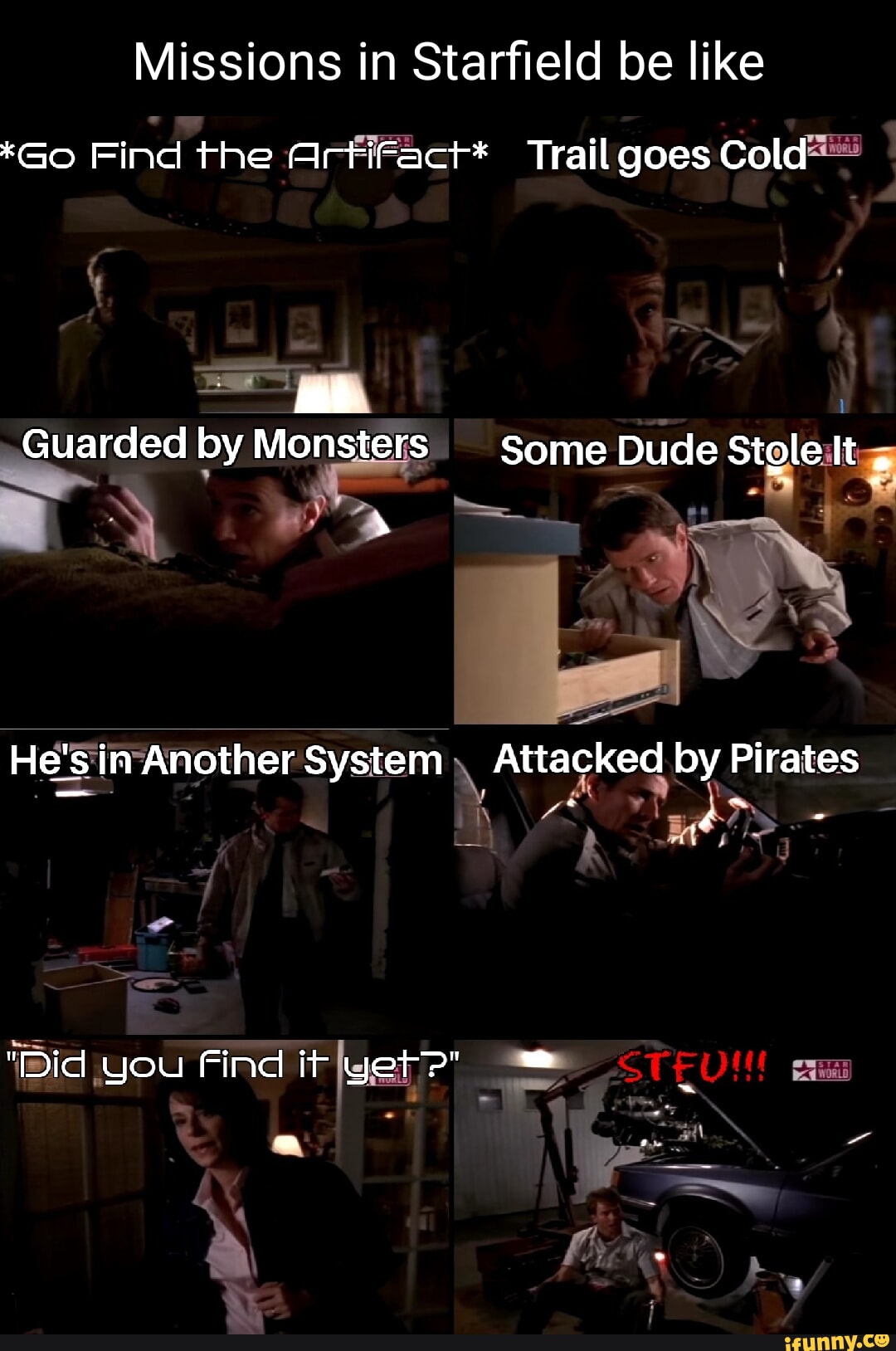 Missions in Starfield be like *Go Find the Grtifact* Trail goes Cold ...