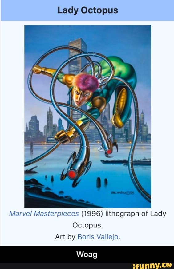 Lady Octopus Marvel Masterpieces (1996) lithograph of Lady Octopus. Art ...