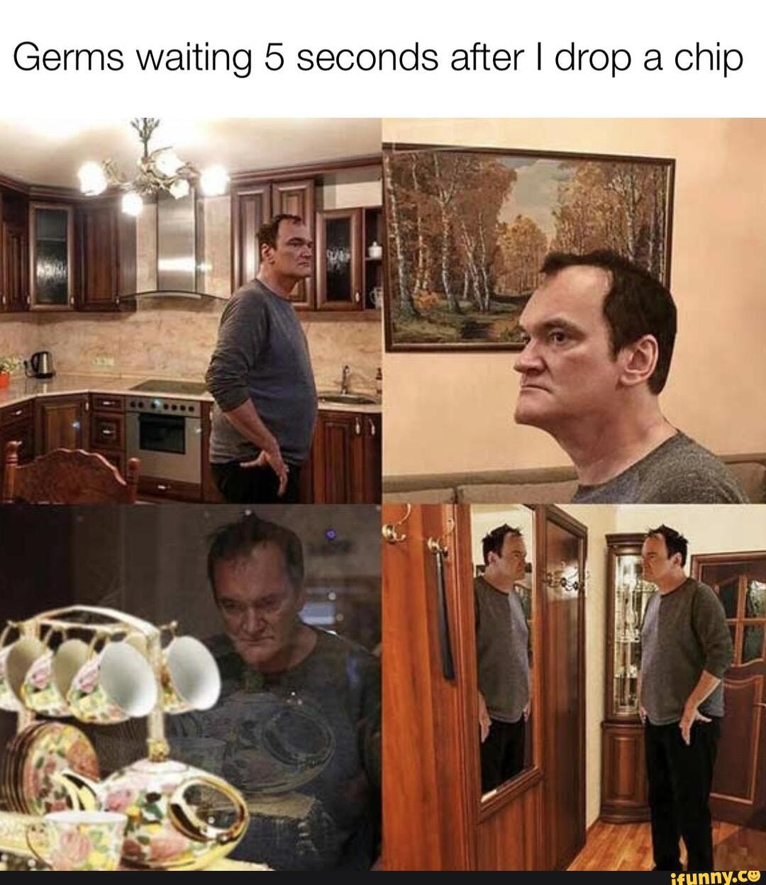 Germs waiting 5 seconds after I drop a chip - iFunny