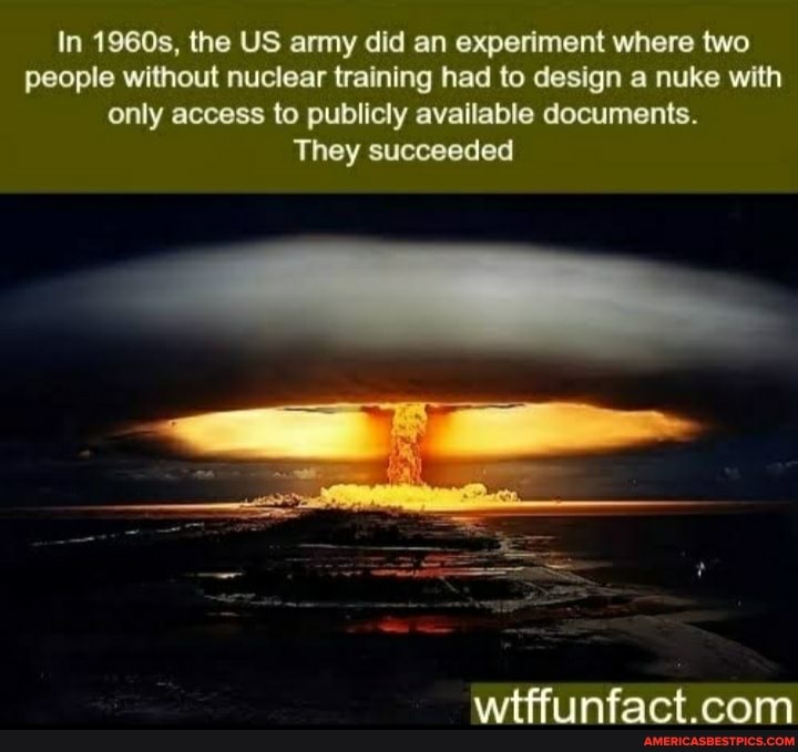 In 1960s, the US army did an experiment where two people without ...