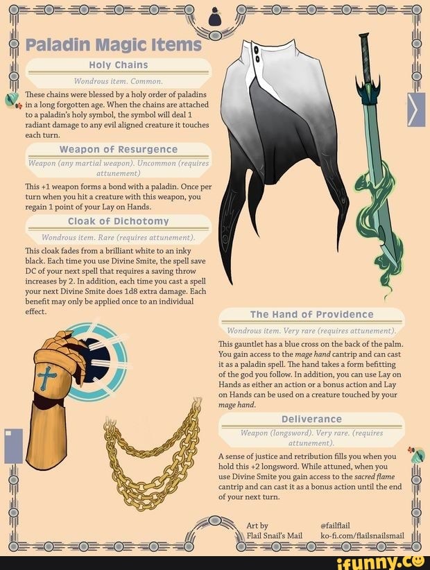 Paladin Magic items Holy Chains were by the of toapaladin's holy symbol ...