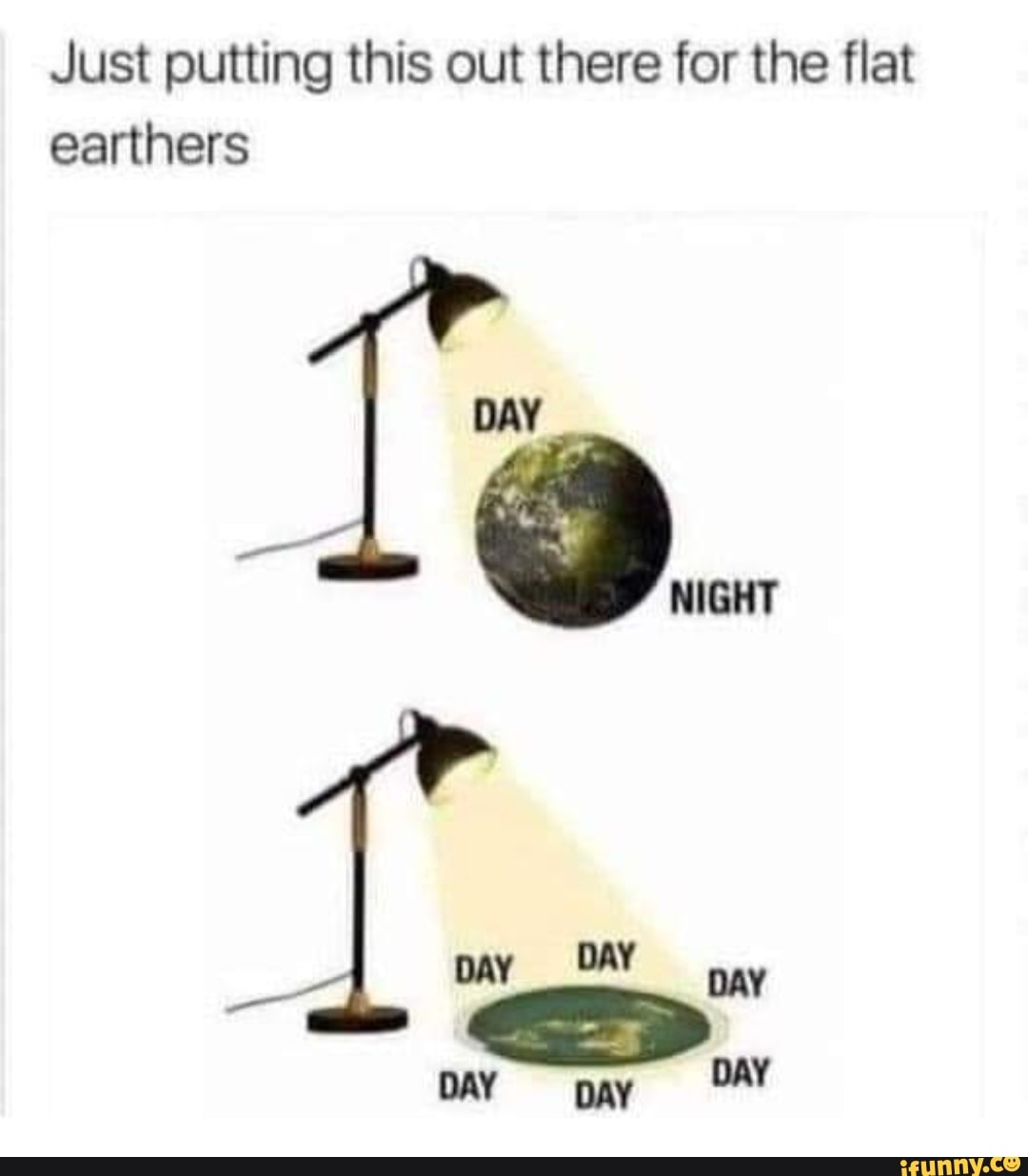 Just putting this out there for the flat earthers DAY pay DAY DAY DAY DAY - iFunny