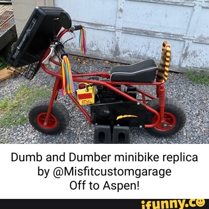 Dumb and Dumber minibike replica by @Misfitcustomgarage Off to Aspen ...