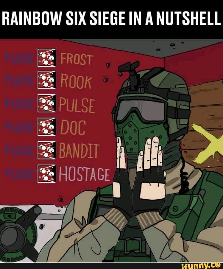 RAINBOW SIX SIEGE IN NUTSHELL FROST ROOK PULSE DOC HOSTA - iFunny