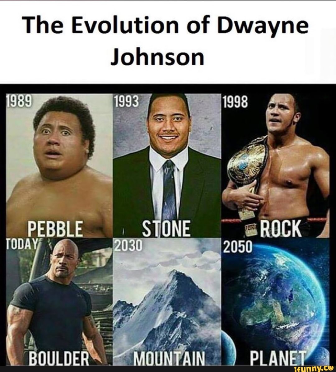 The Evolution of Dwayne Johnson - iFunny