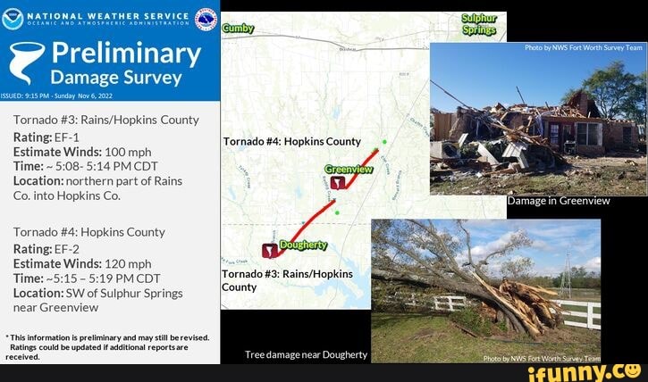Preliminary Damage Survey Tornado #3: County Rating: EF-1 Estimate ...