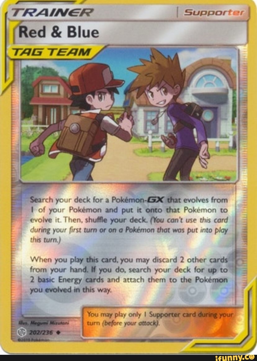 TRA I Supporter (Red & Blue TAG TEAM "Search your deck for a that ...