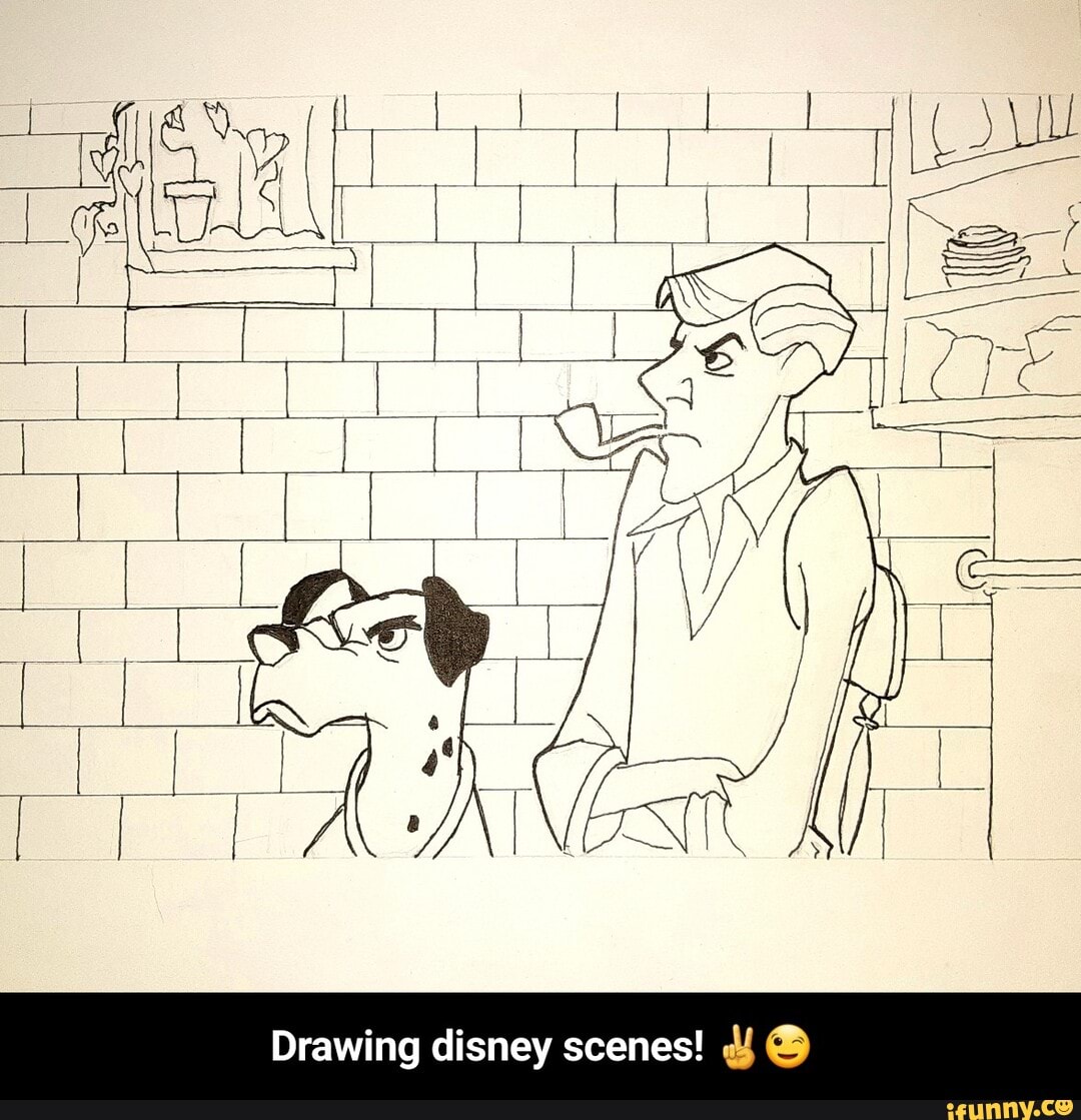 Drawing disney scenes! Y Y) - Drawing disney scenes! 😉 - iFunny