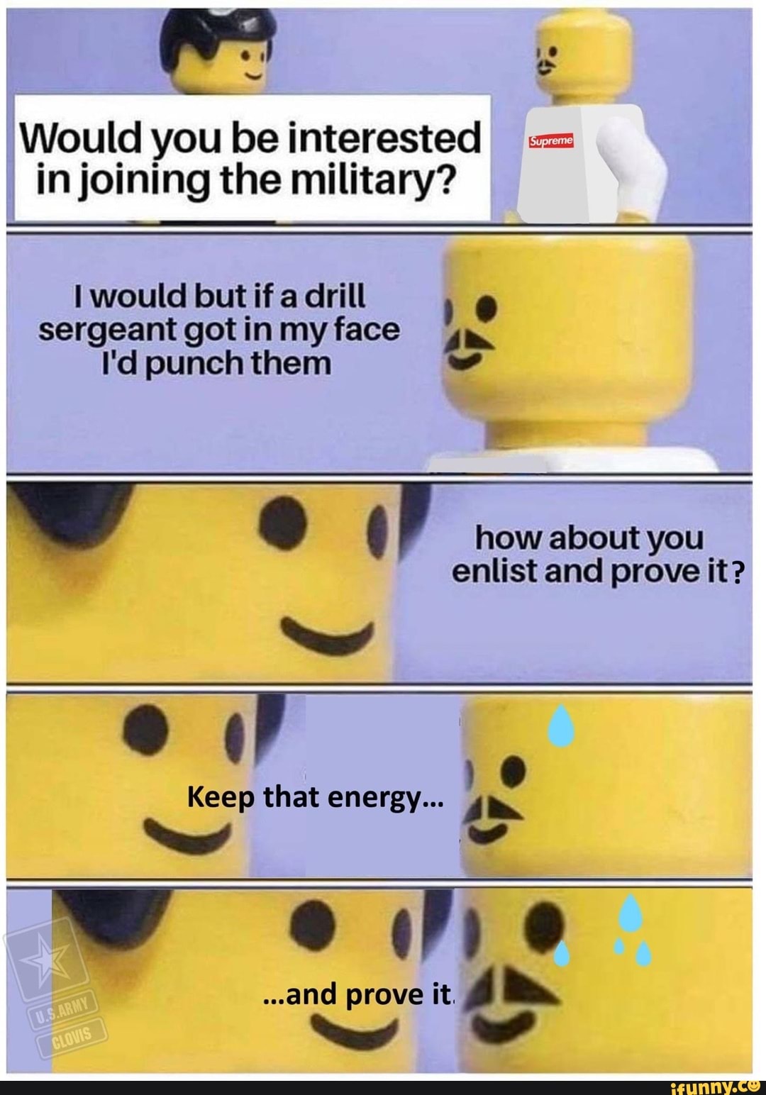 Would you be interested in joining the military? I would but if a drill ...