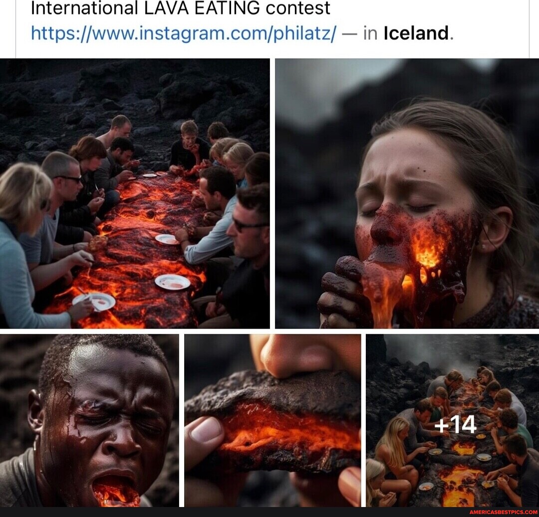 International LAVA EATING contest - in Iceland. - America’s best pics ...