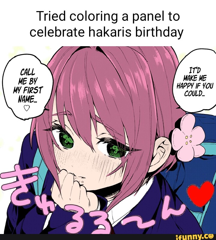 Tried coloring panel to celebrate hakaris birthday - iFunny