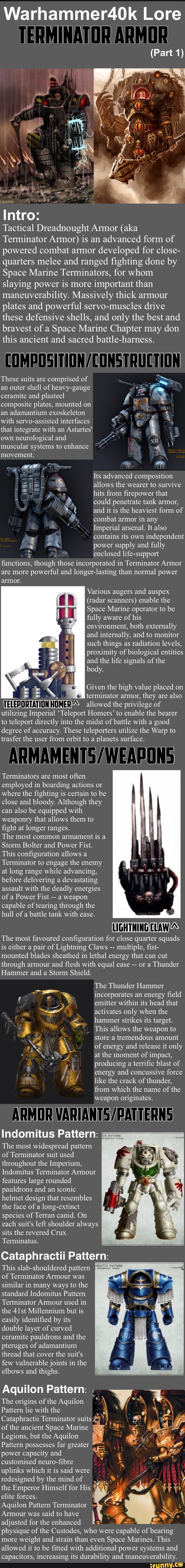 Warhammer40k Lore TERMINATOR ARMOR (Part 1) Intro: Tactical Dreadnought ...