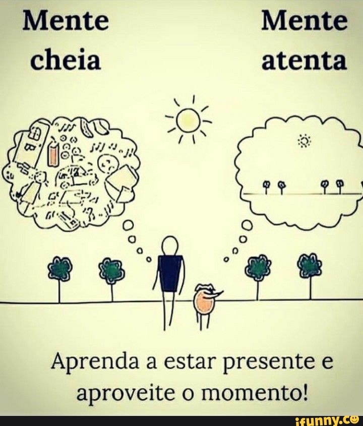 Mente Mente cheia atenta Aprenda a estar presente e aproveite o momento ...