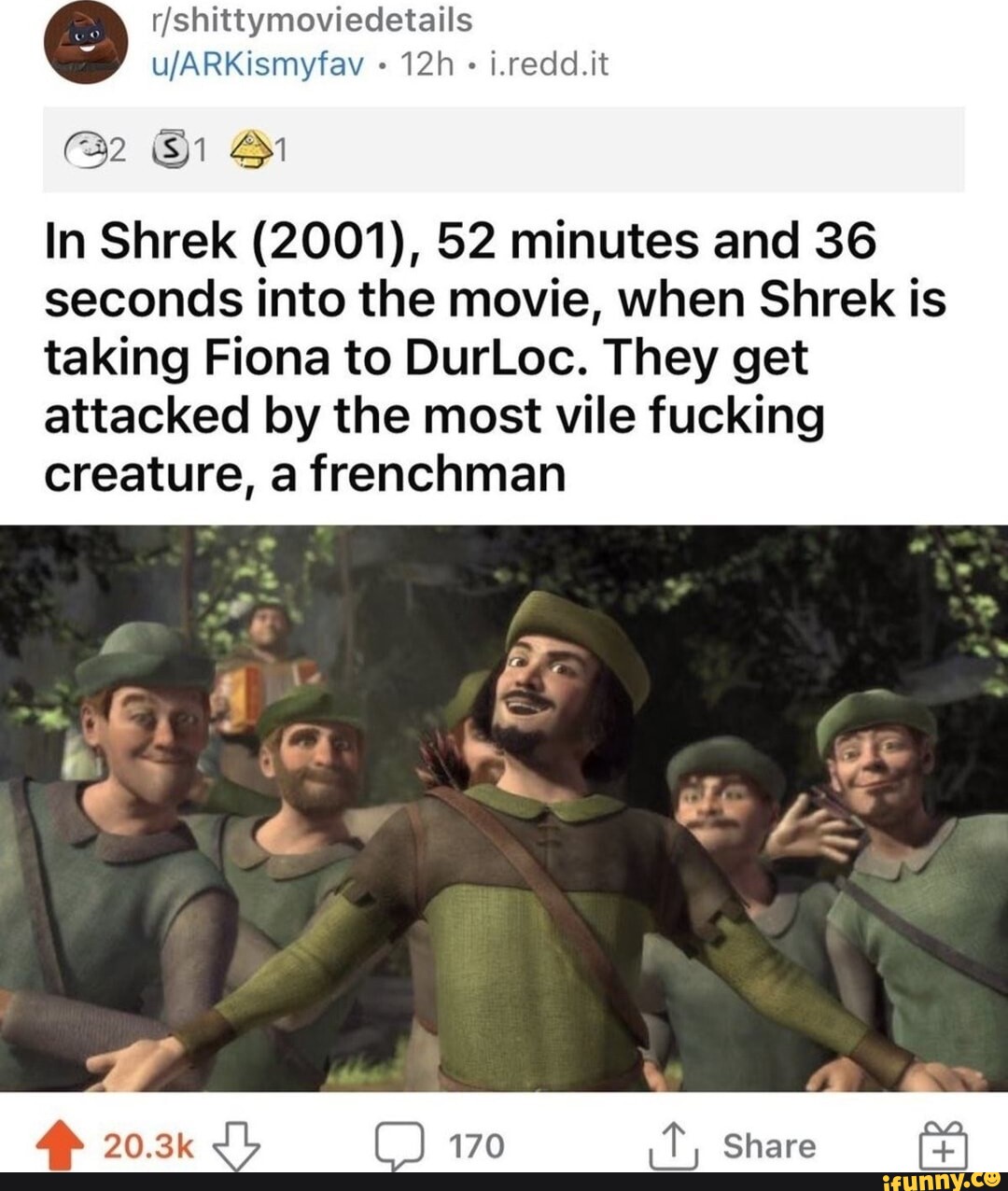 I.redd.it @2 In Shrek (2001), 52 minutes and 36 seconds into the movie ...