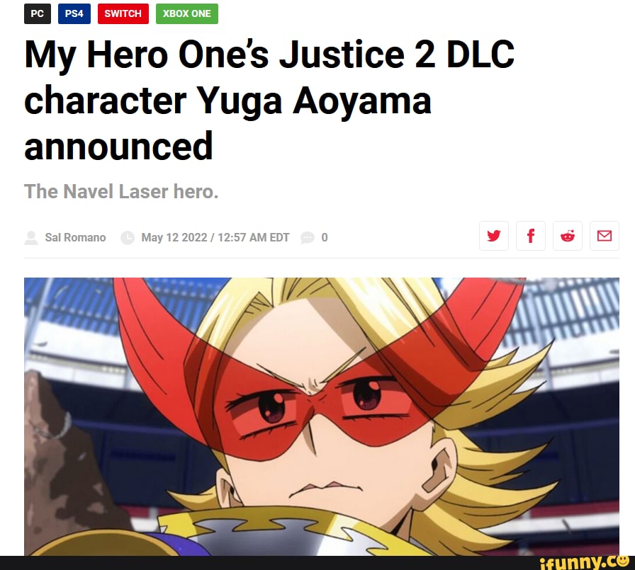 My Hero One's Justice 2 DLC character Yuga Aoyama announced The Navel ...