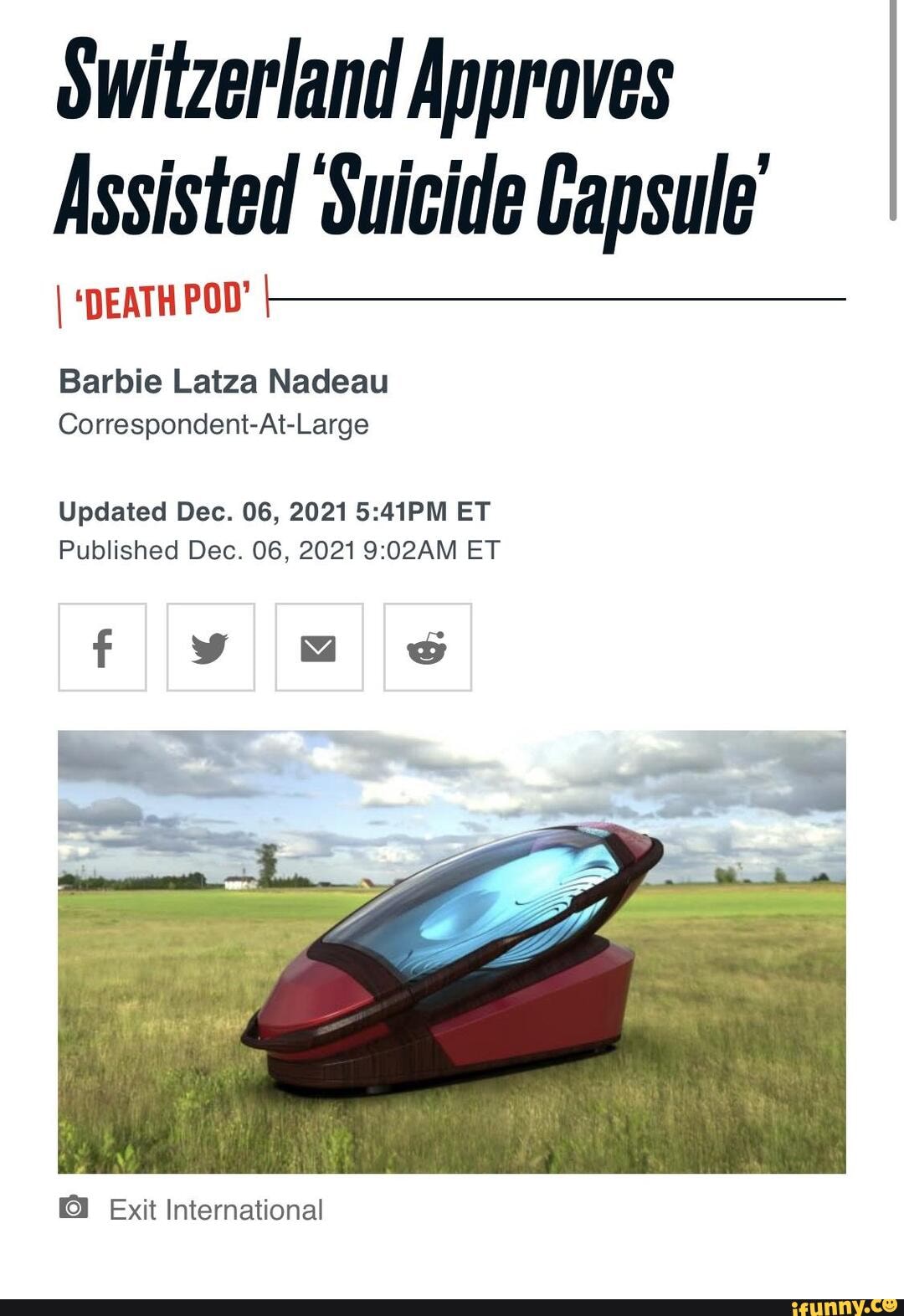 Also an Assisted Homicide capsule, if they don’t sort some kinks out ...