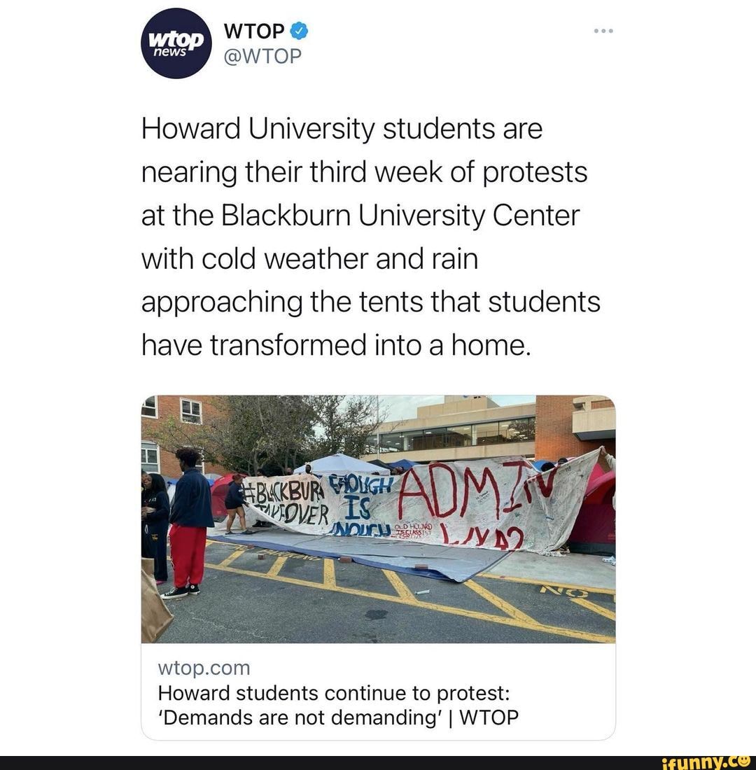 Howard University students are nearing their third week of protests at ...