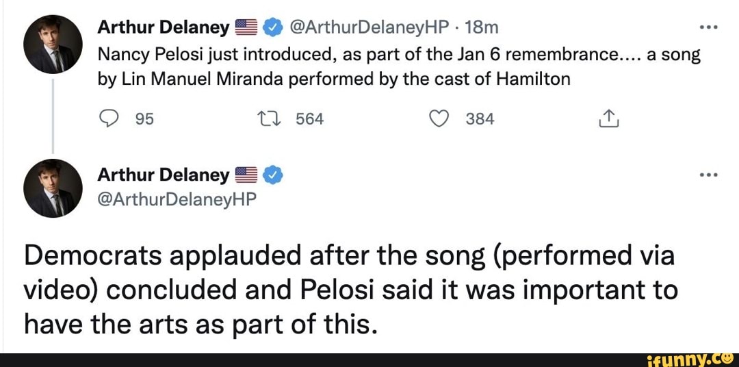 Arthur Delaney @ @ArthurDelaneyHP Nancy Pelosi Just introduced, as part ...