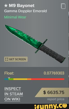 M9 Emerald MW (0.077) / 16 in the world - Bayonet Gamma Doppler Emerald ...