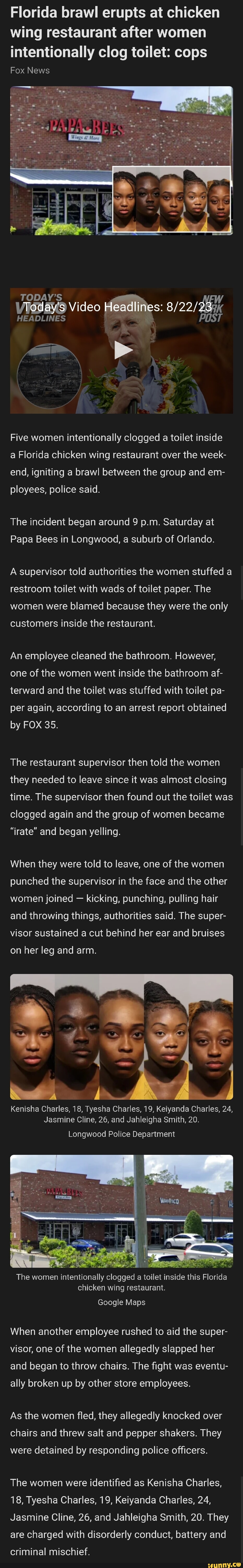 Florida brawl erupts at chicken wing restaurant after women ...