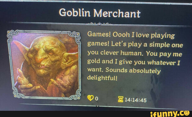 Goblin Merchant Games! Oooh I love playing games! Let's play a simple ...