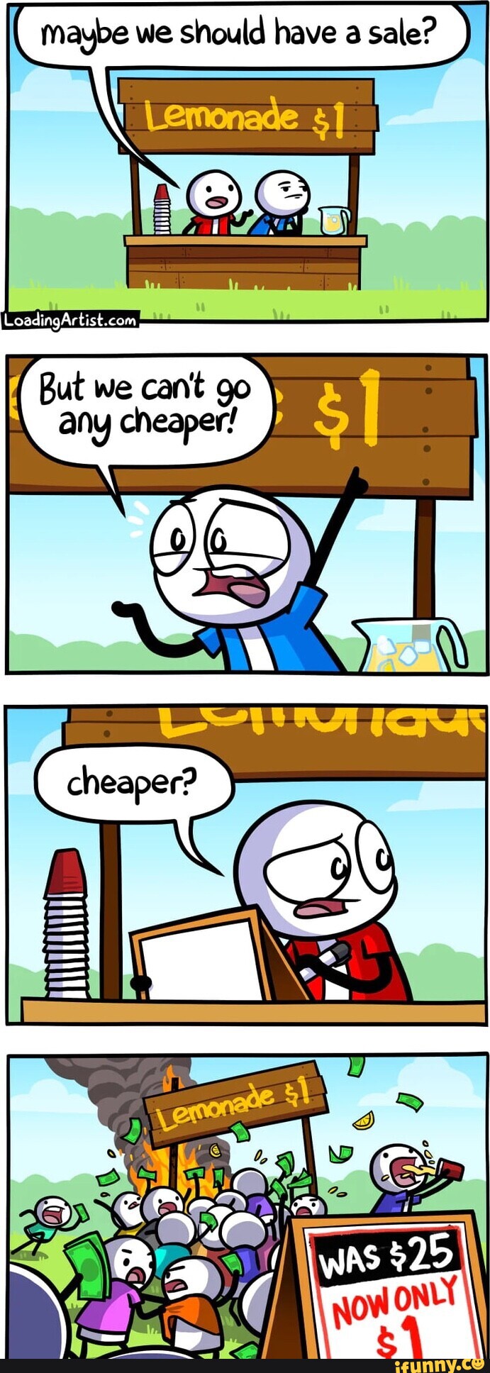 Maybe we should have a sale? any cheaper! cheaper? AS - iFunny