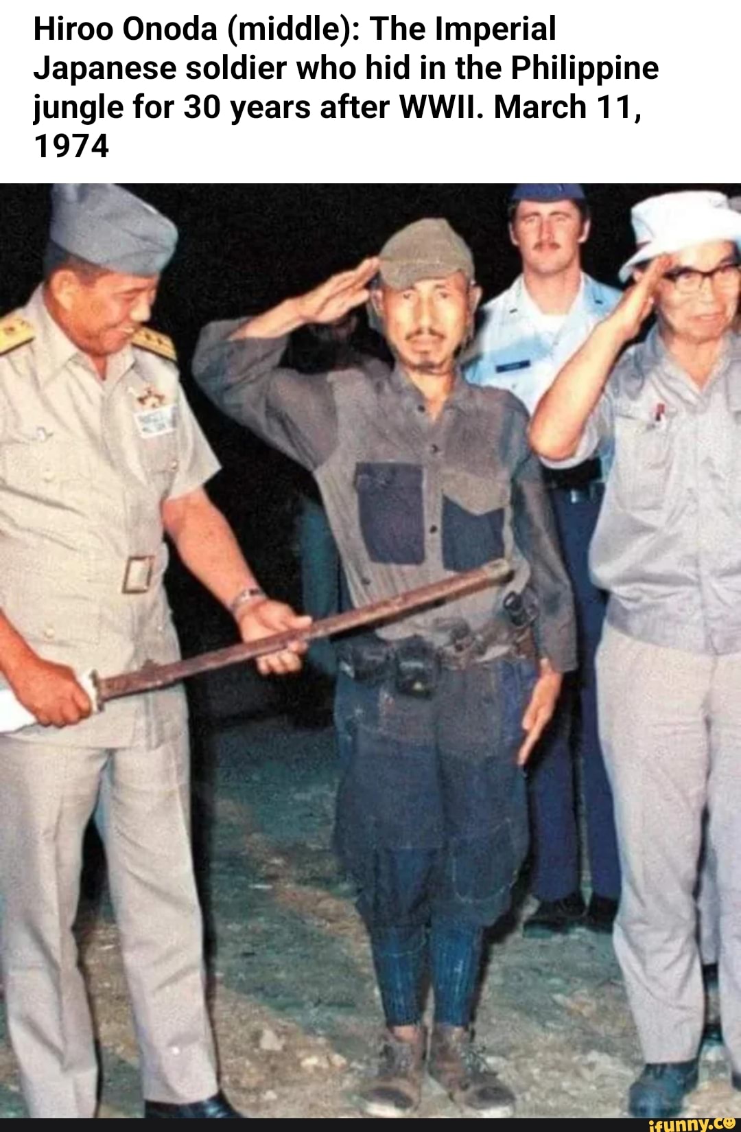 Hiroo Onoda (middle): The Imperial Japanese soldier who hid in the ...
