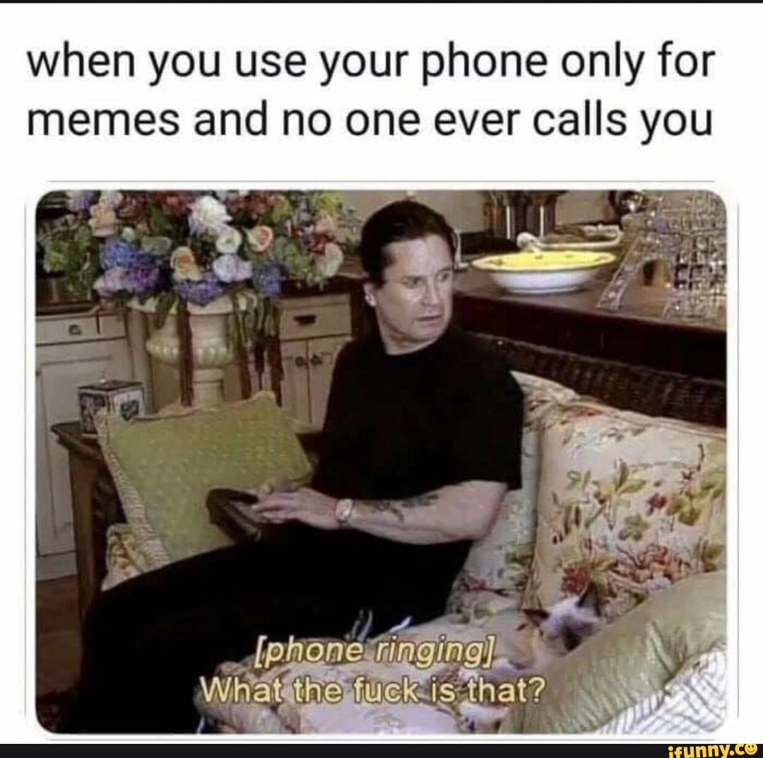 When you use your phone only for memes and no one ever calls you - iFunny