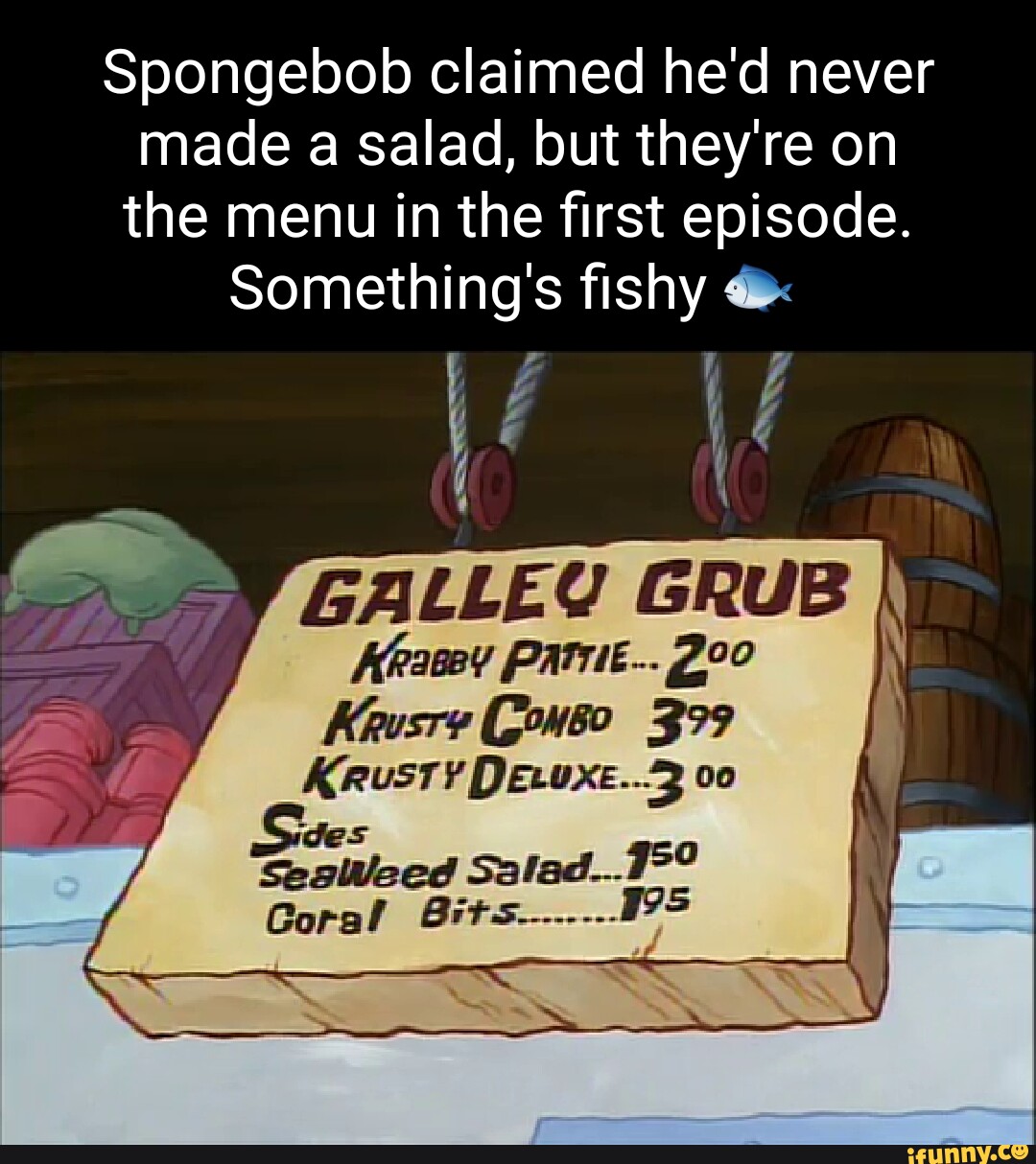 Spongebob claimed he'd never made a salad, but they're on the menu in ...
