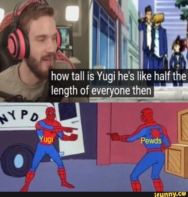 Ría I EN A how tall is Yugi hes like half the Ea length of everyone ...