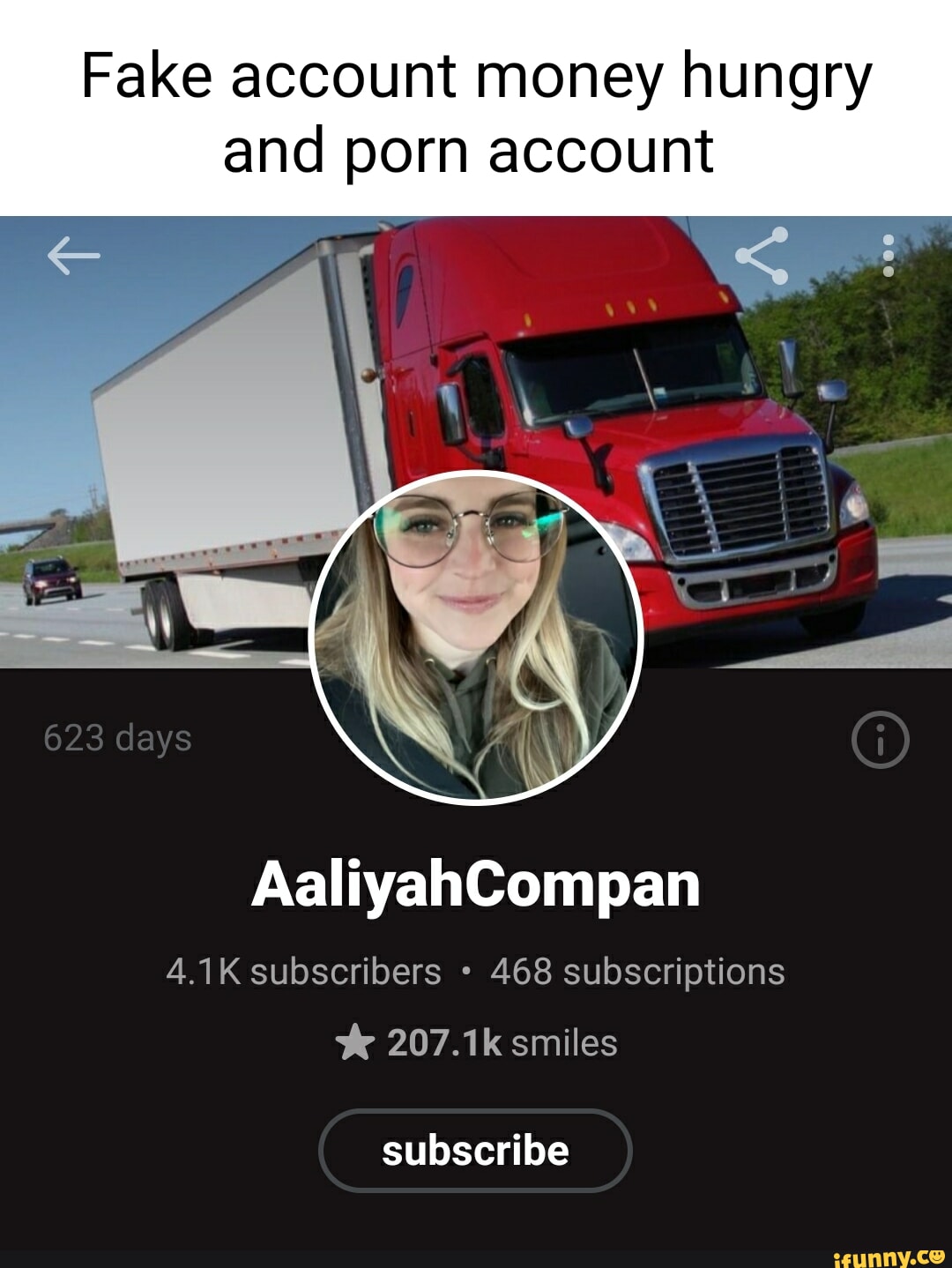 Fake account money hungry and porn account AaliyahCompan 4.1K ...