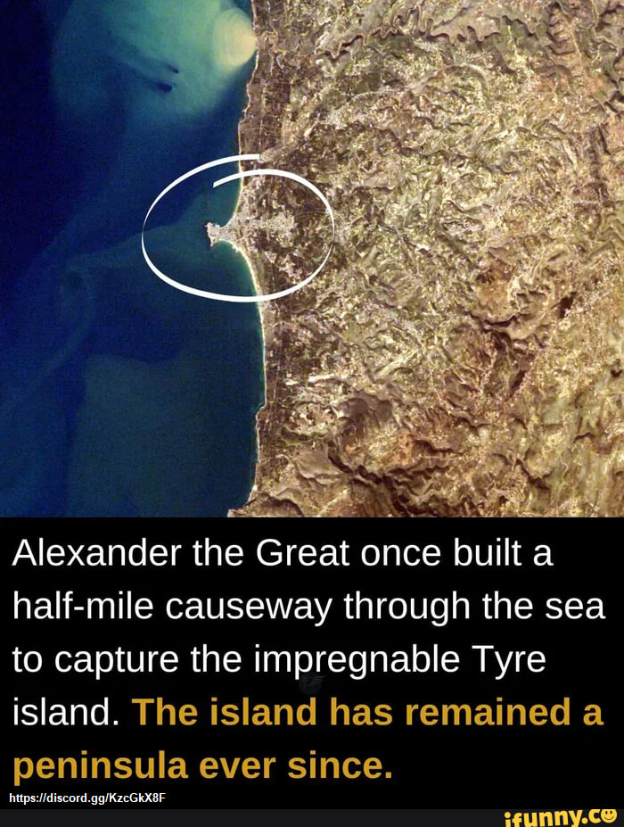 Alexander the Great once built a half-mile causeway through the sea to ...