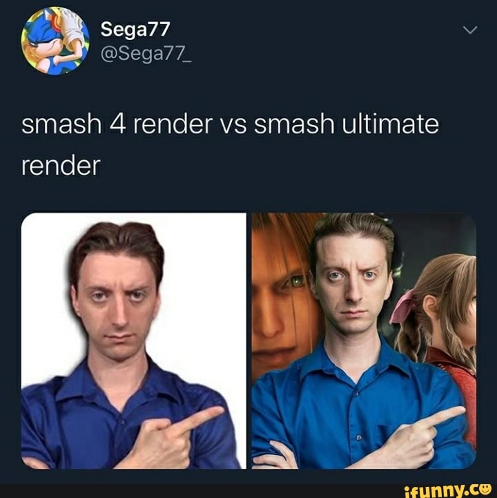 Smash 4 render vs smash ultimate render - iFunny