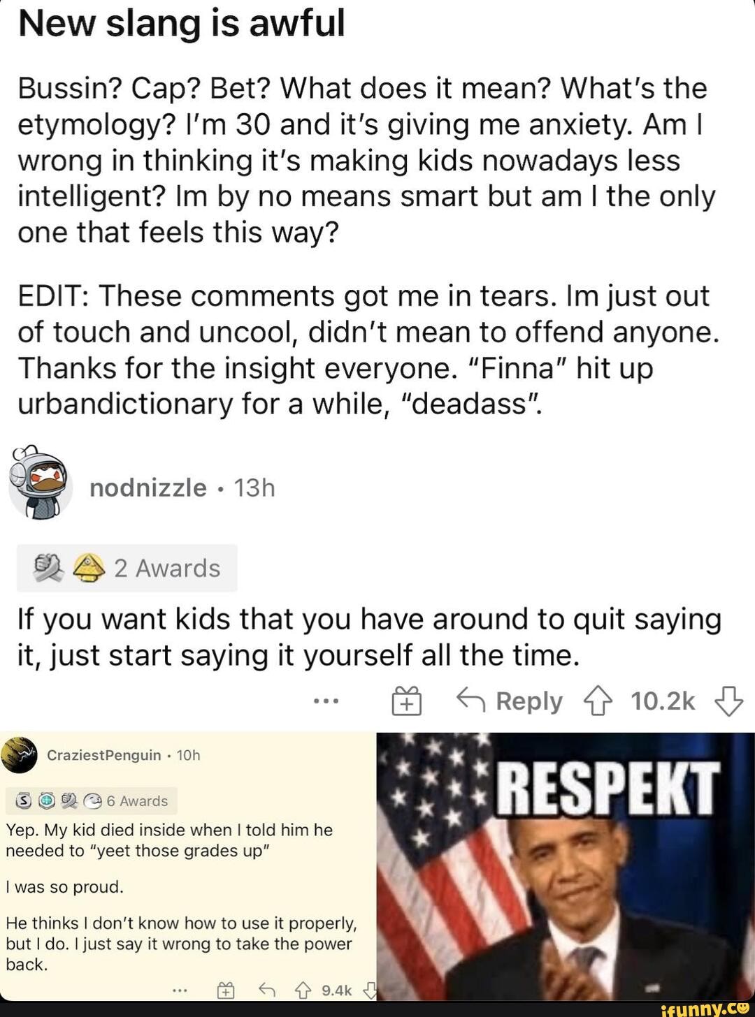 New slang is awful Bussin? Cap? Bet? What does it mean? What's the ...