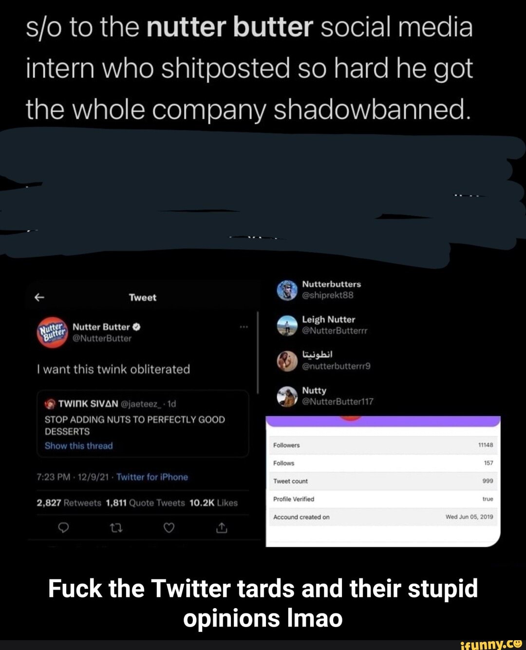 To the nutter butter social media intern who shitposted so hard he got ...