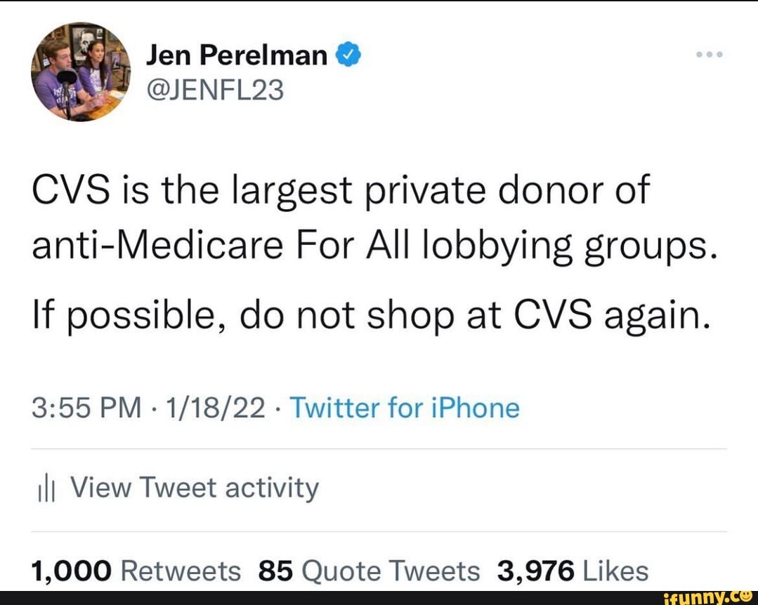 Jon Perelman CVS is the largest private donor of anti-Medicare For All ...